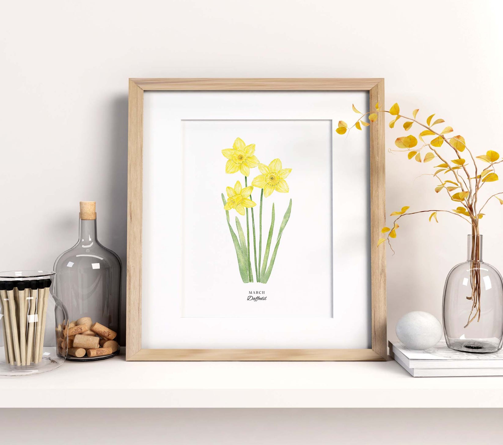 Daffodil Art Print, March Birth Flower – Tammy Speed Design