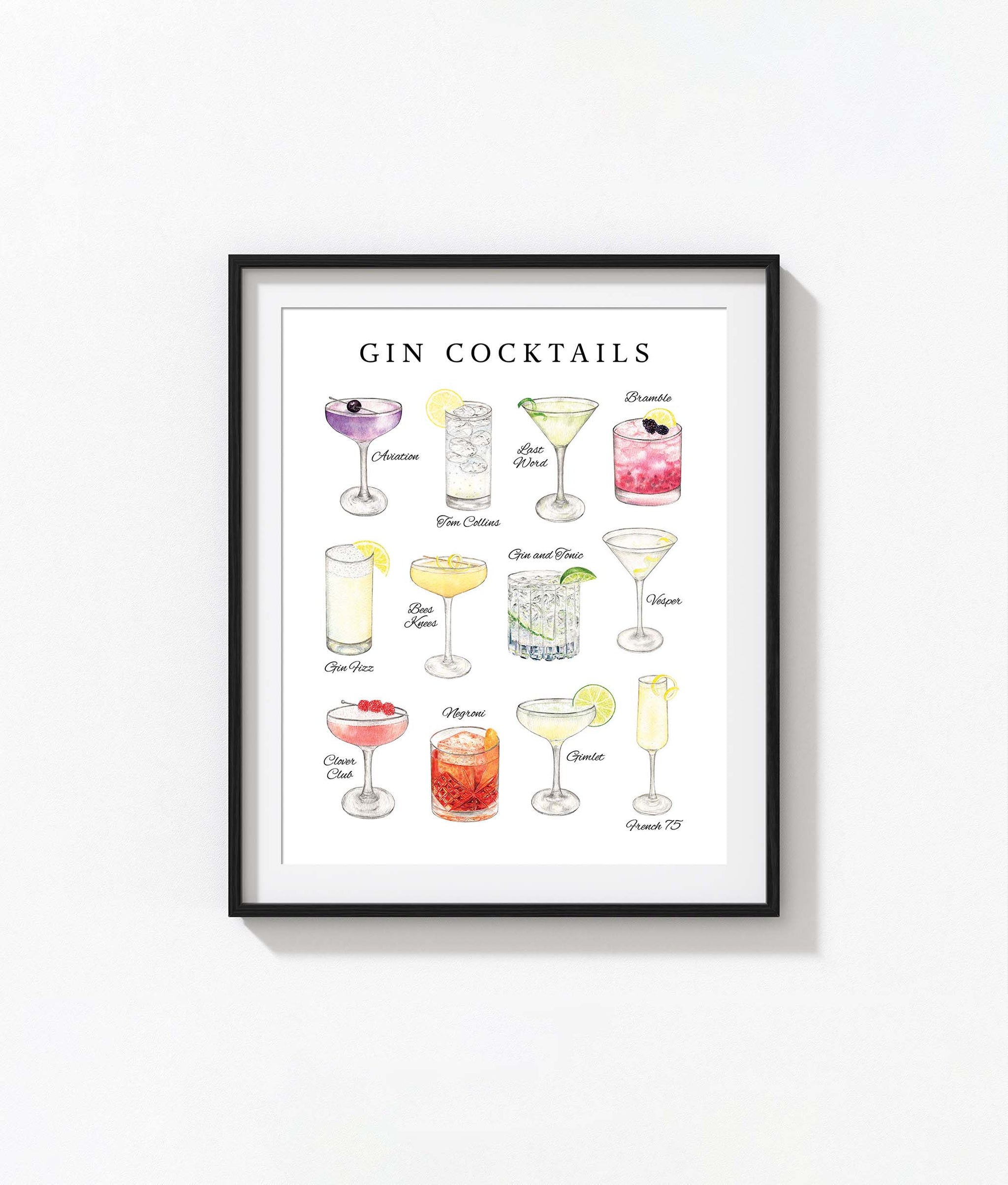 Gin Cocktails Print – Tammy Speed Design