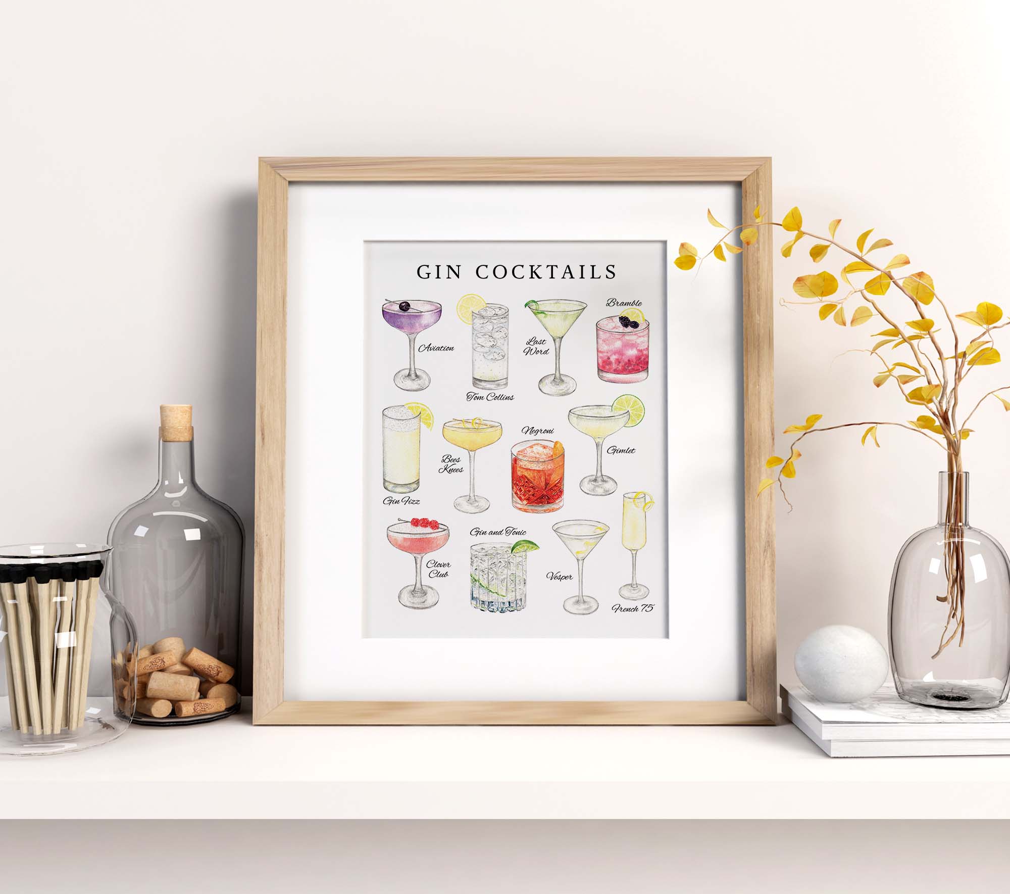Gin Cocktails Print – Tammy Speed Design