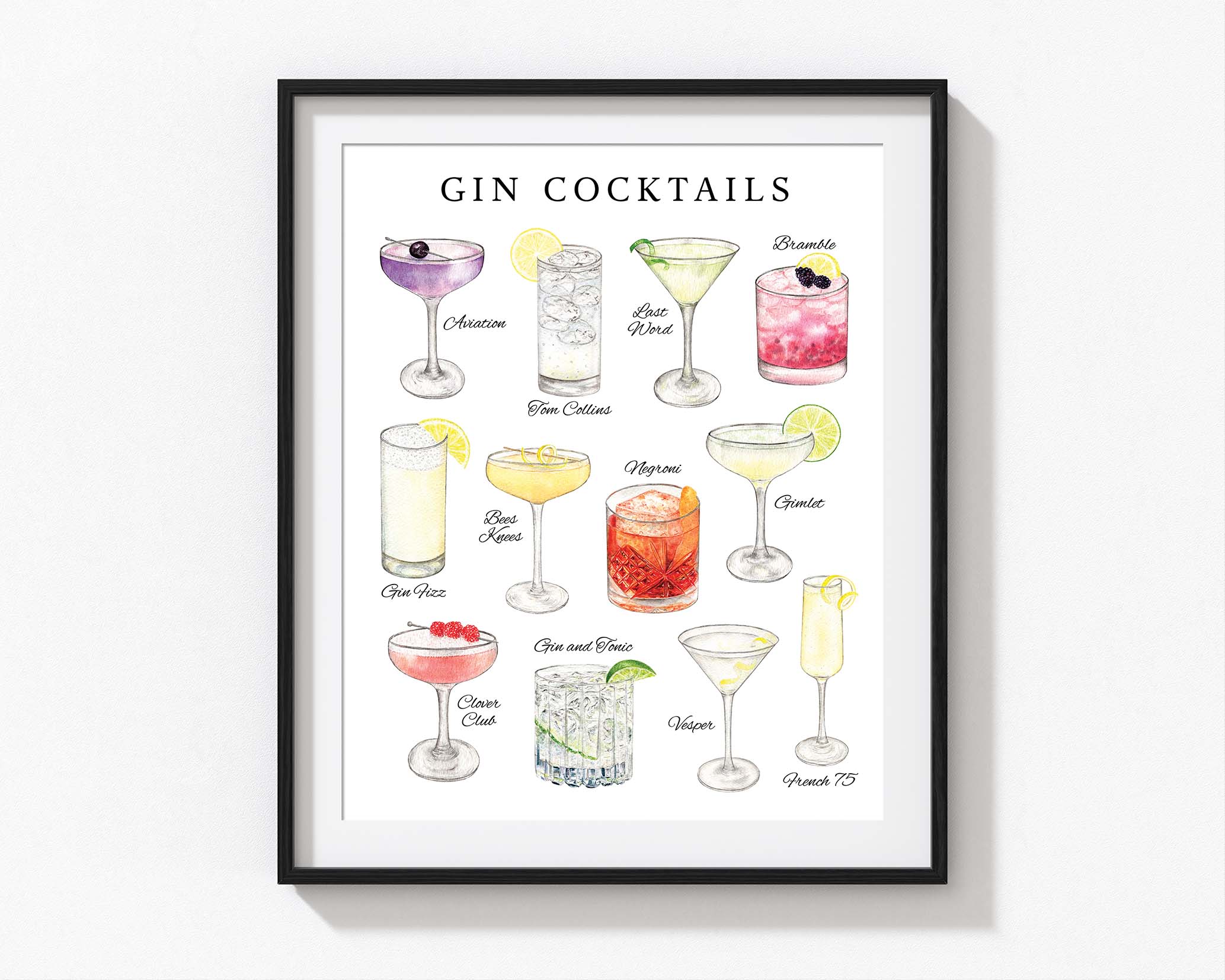 Gin Cocktails Print – Tammy Speed Design