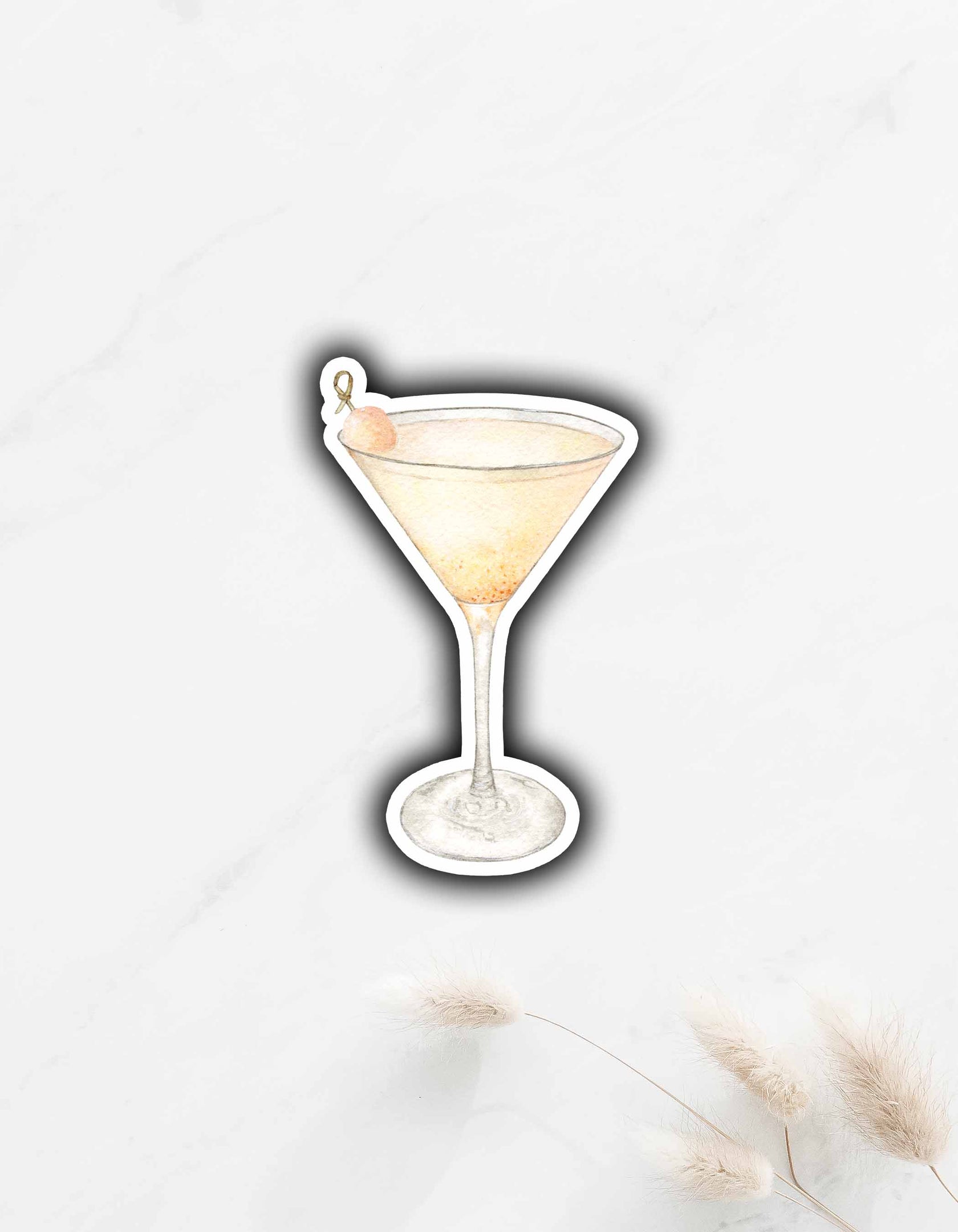 Lychee Martini Sticker 3"x1.9" – Tammy Speed Design