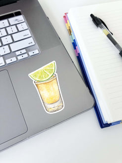 Tequila Shot Sticker 3"x1.75" – Tammy Speed Design